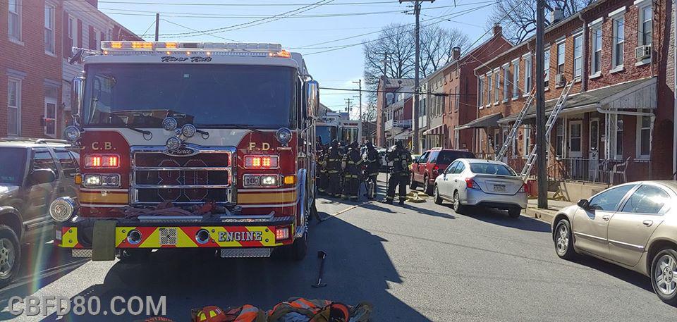 Reported House Fire on North 6th Street - Columbia Borough Fire Department